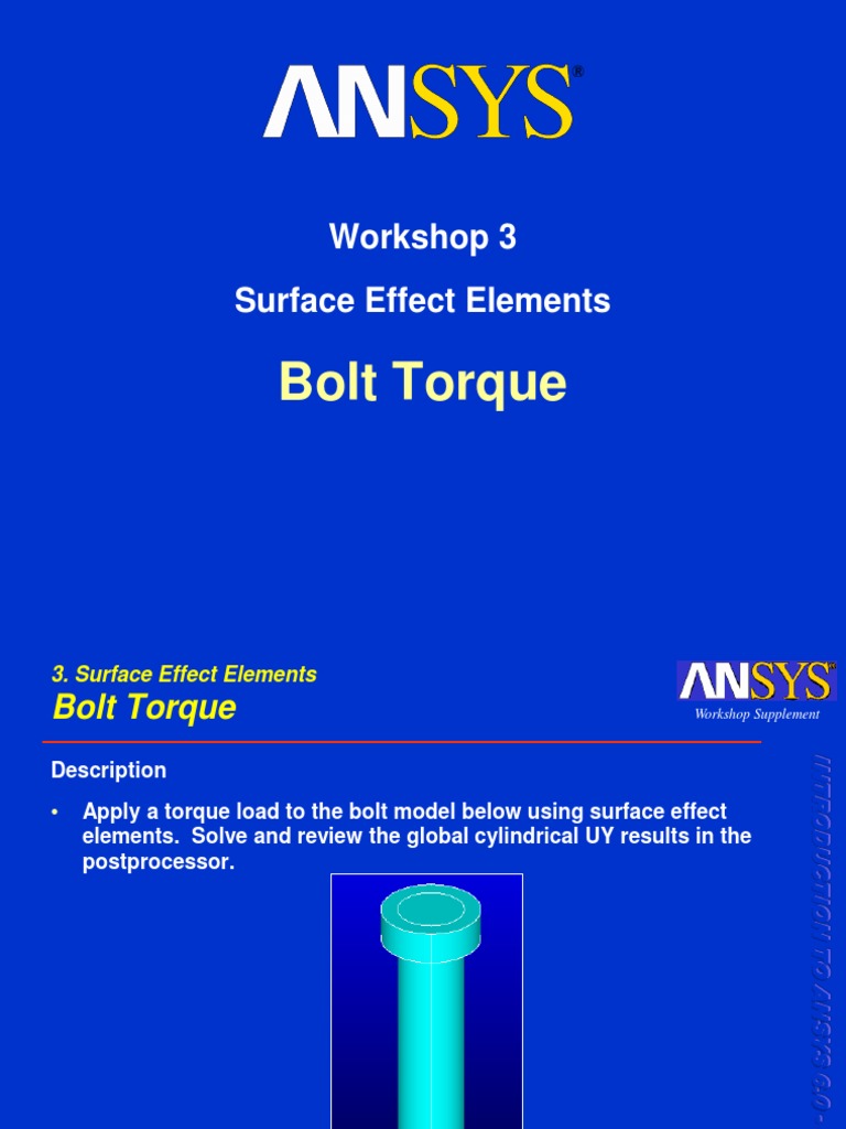 Ansys Apdl Bolt Torque Tutorial | PDF | Software | Areas Of Computer Science