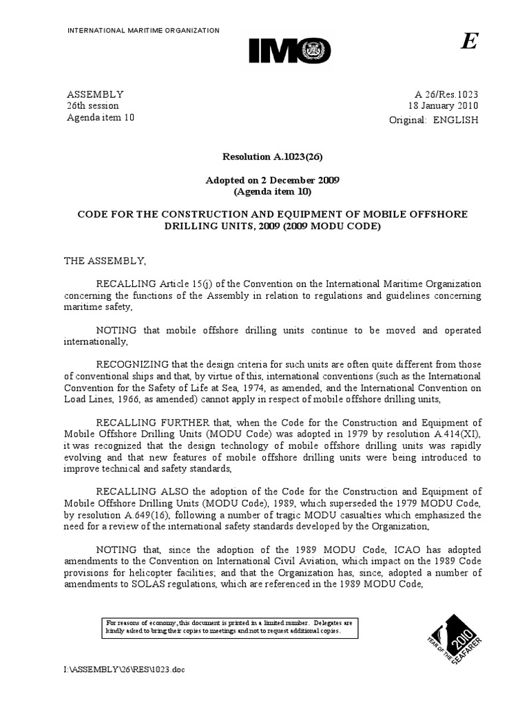 Modu Code | Download Free PDF | Safety | Machine (Mechanical)