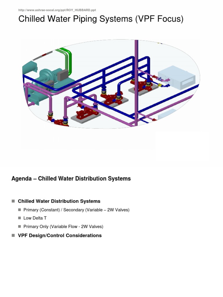 Chilled Water Piping Systems (VPF Focus) | PDF | Pump | Flow Measurement