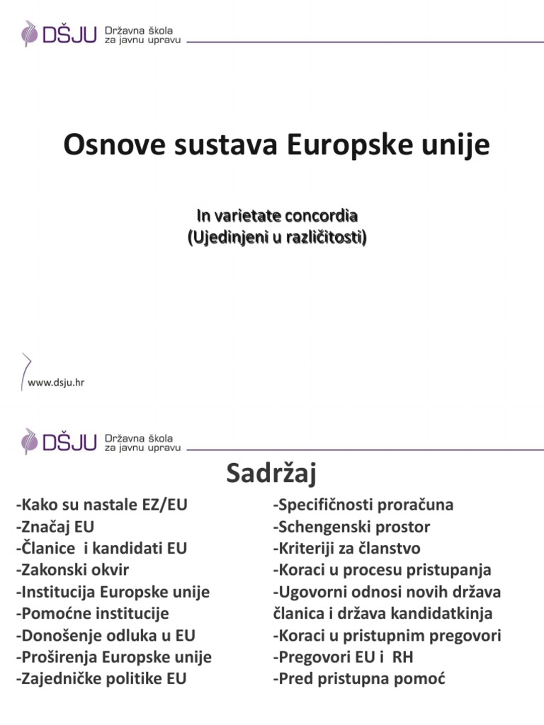 Osnove Sustava EU | PDF