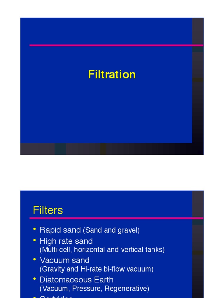 Filtration Systems Overview and Types | PDF | Technology & Engineering