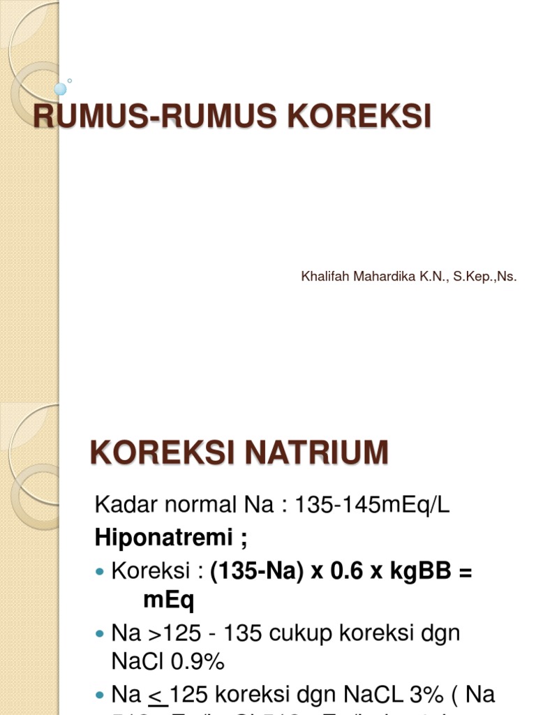 Koreksi Elektrolit | PDF