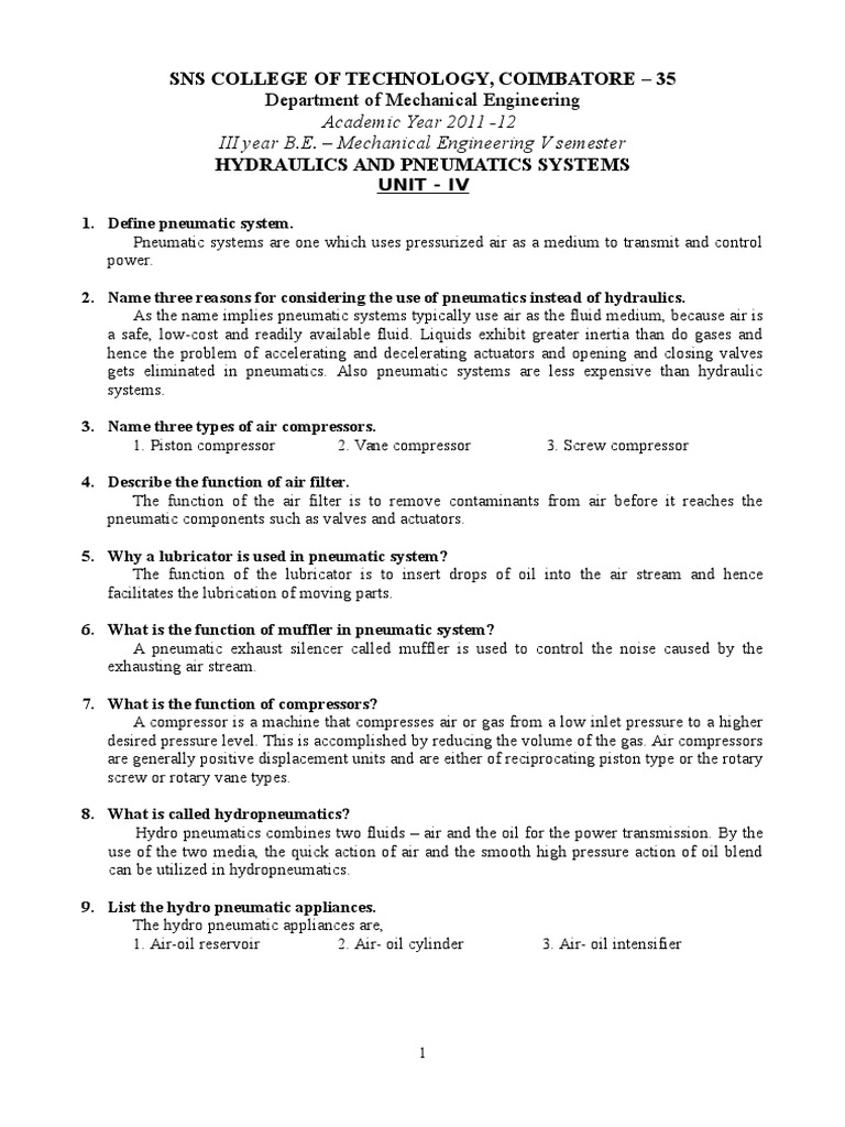 Unit 4& 5 | PDF | Pneumatics | Programmable Logic Controller