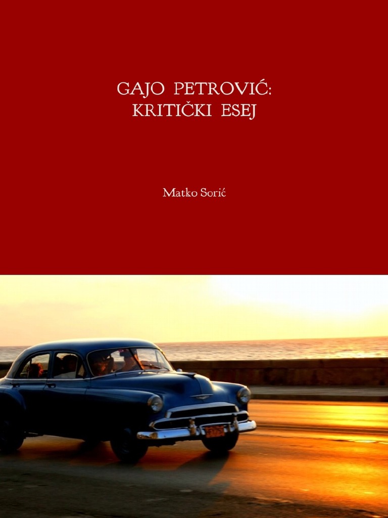 Matko Soric Gajo Petrovic Kriticki Esej | PDF