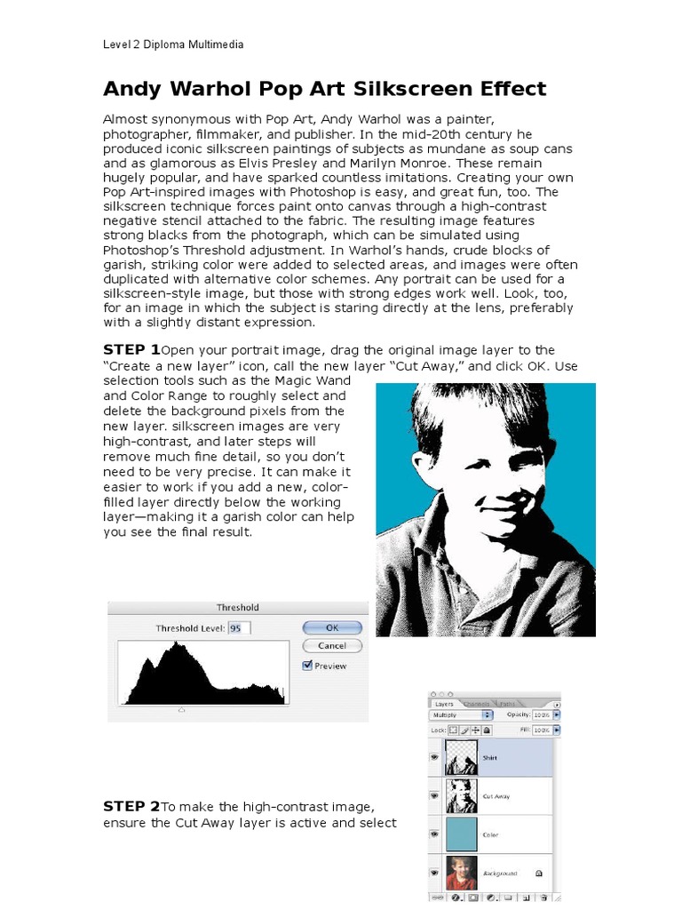 Andy Warhol Pop Art | PDF | Adobe Photoshop | Andy Warhol