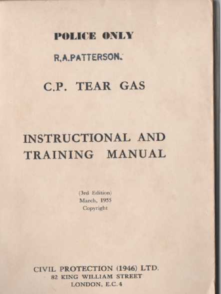 Tear Gas Instructional and Training Manual | PDF
