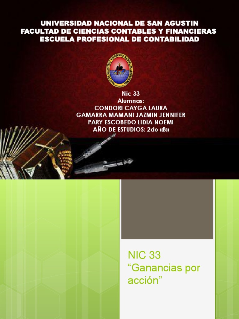 Nic 33 | PDF | Compartir (Finanzas) | Opción (Finanzas)