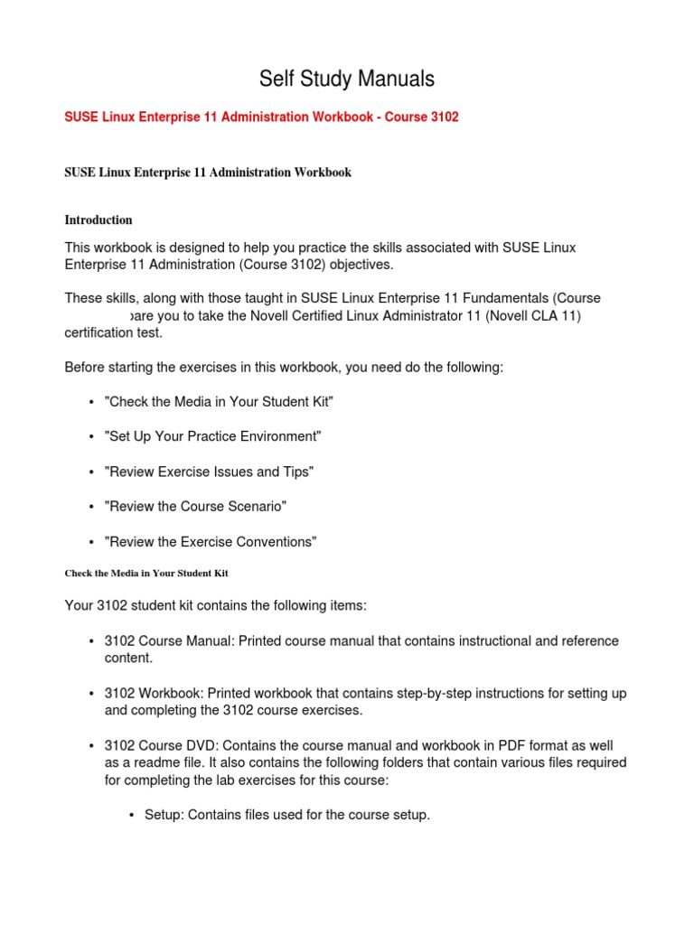 3102 Workbook | Download Free PDF | Command Line Interface | Superuser