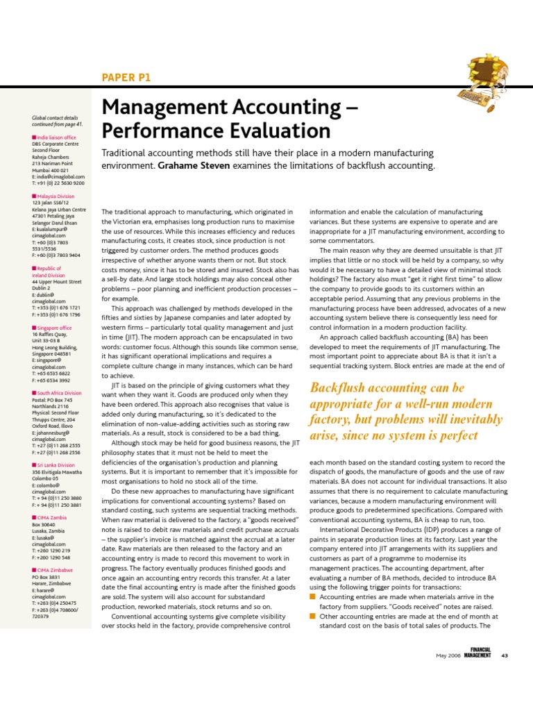 Backflush Accounting FM May06 p43-44 | PDF | Management Accounting ...