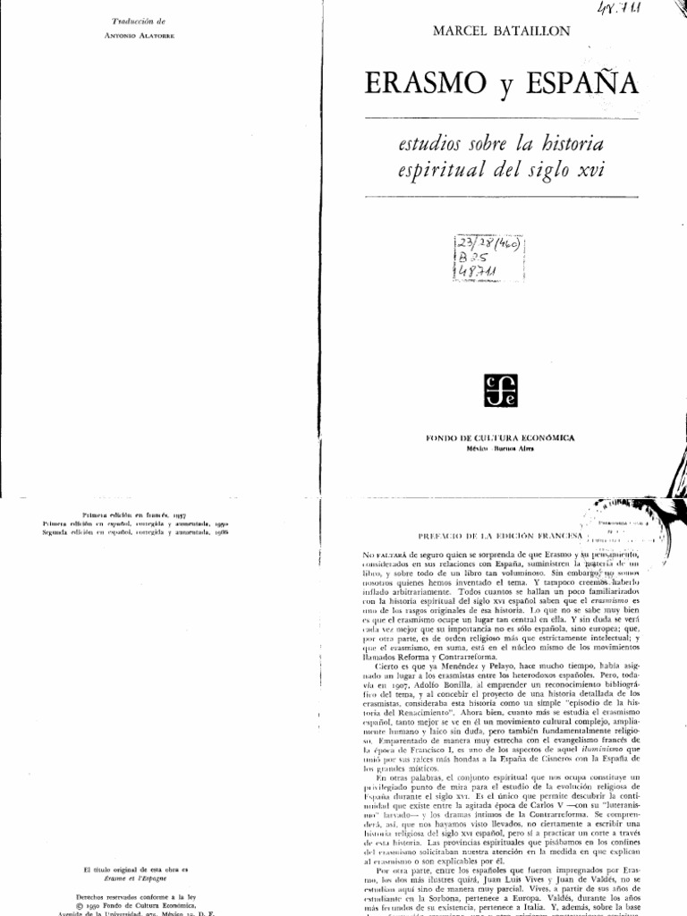 Erasmo y España | PDF