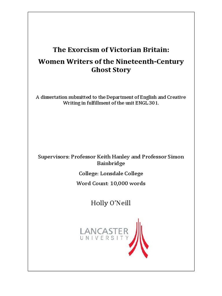 The Exorcism of Victorian Britain - Women Writers of The Nineteenth ...