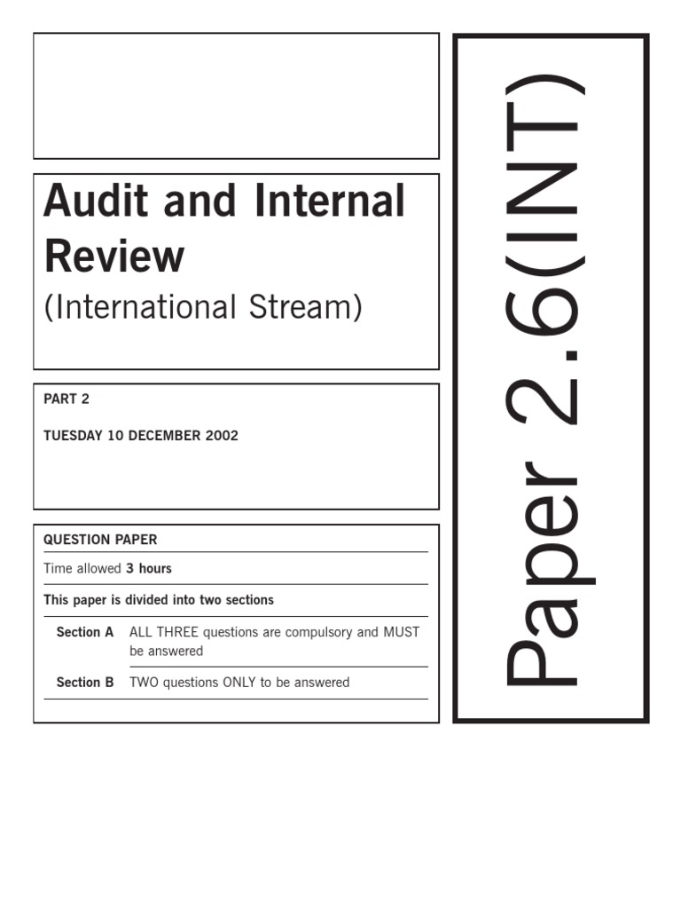 Audit and Internal Review | PDF