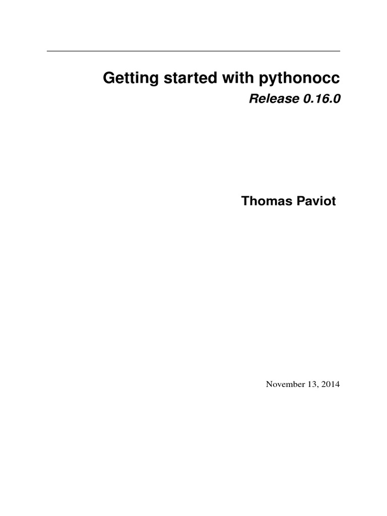 Pythonocc Getting Started | PDF | Advanced Packaging Tool | Digital Technology