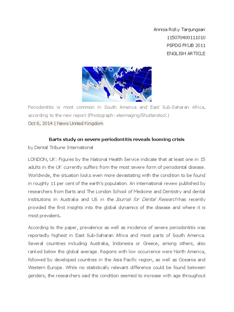 Periodontitis Is Most Common in South America and East Sub-Saharan ...