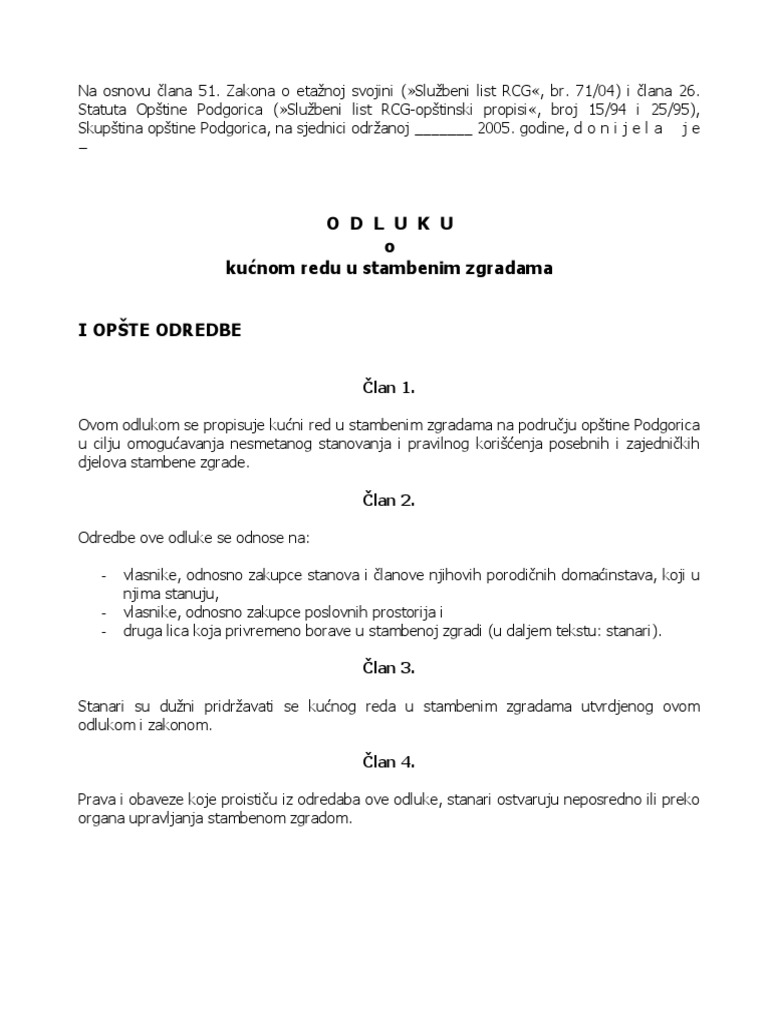 Kucni Red | PDF