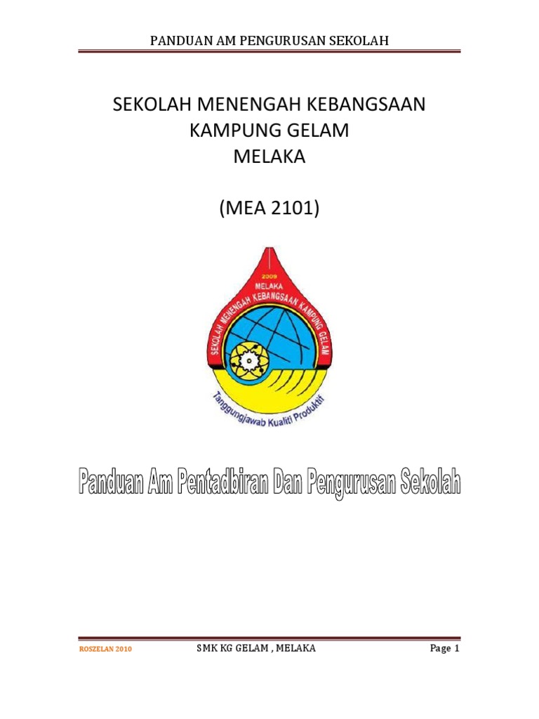 Panduan Am Pengurusan Sekolah | PDF