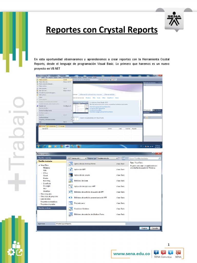 Manual para Realizar Reporte Con Crystal Reports | PDF | Tabla (base de ...