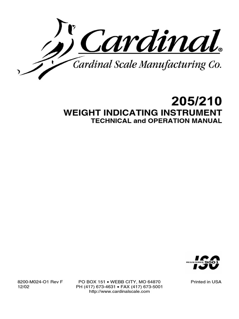 Cardinal 205 y 210 Manual | PDF | Tonne | Electrical Connector