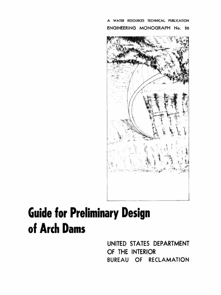 US Bureau of Reclamation - Guide For Preliminary Design of Arch Dams | PDF | Dam | Contour Line