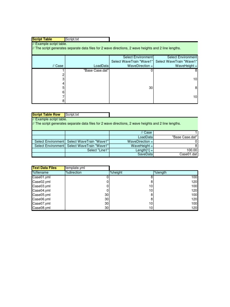 MaxTeff OrcaFlex Spreadsheet | PDF | Text File | Filename