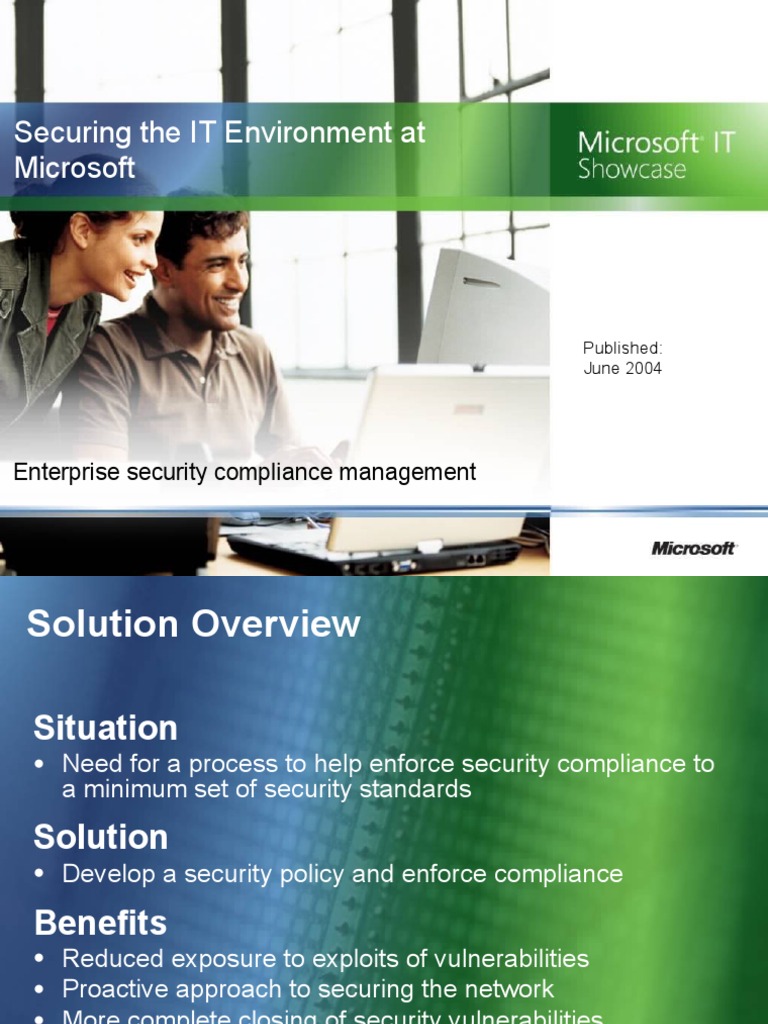 Securing The IT Environment at Microsoft | PDF | Vulnerability ...