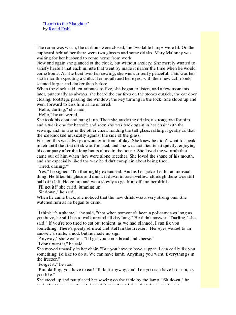 Lamb To The Slaughter | PDF | Crime Thriller