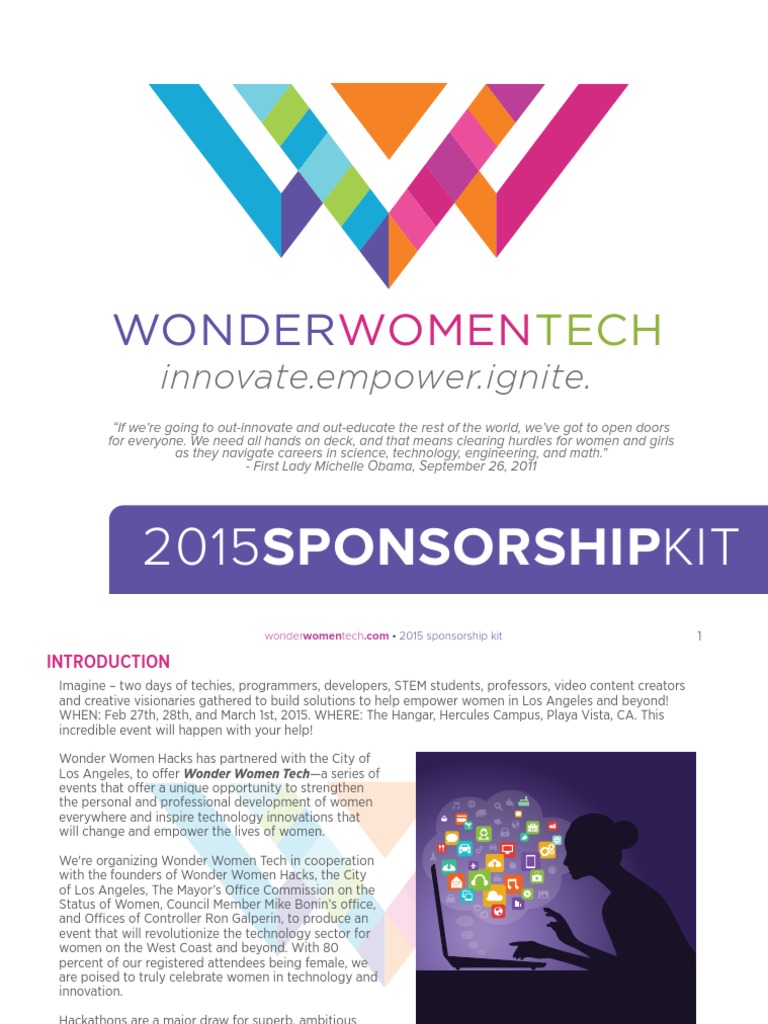 Wonder Women Tech Sponsorship Deck | PDF | Sponsor (Commercial ...