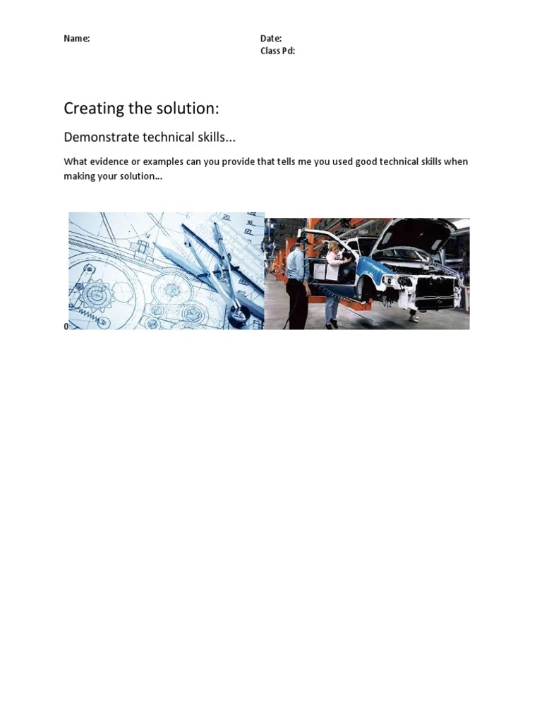 Demonstrating Technical Skills in Solutions | PDF