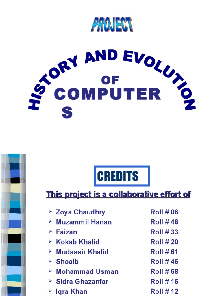 PRESENTATION-History and Evolution of Computer | PDF | Areas Of ...