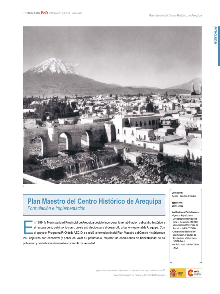 Plan Maestro Centro Historico de Arequipa | PDF