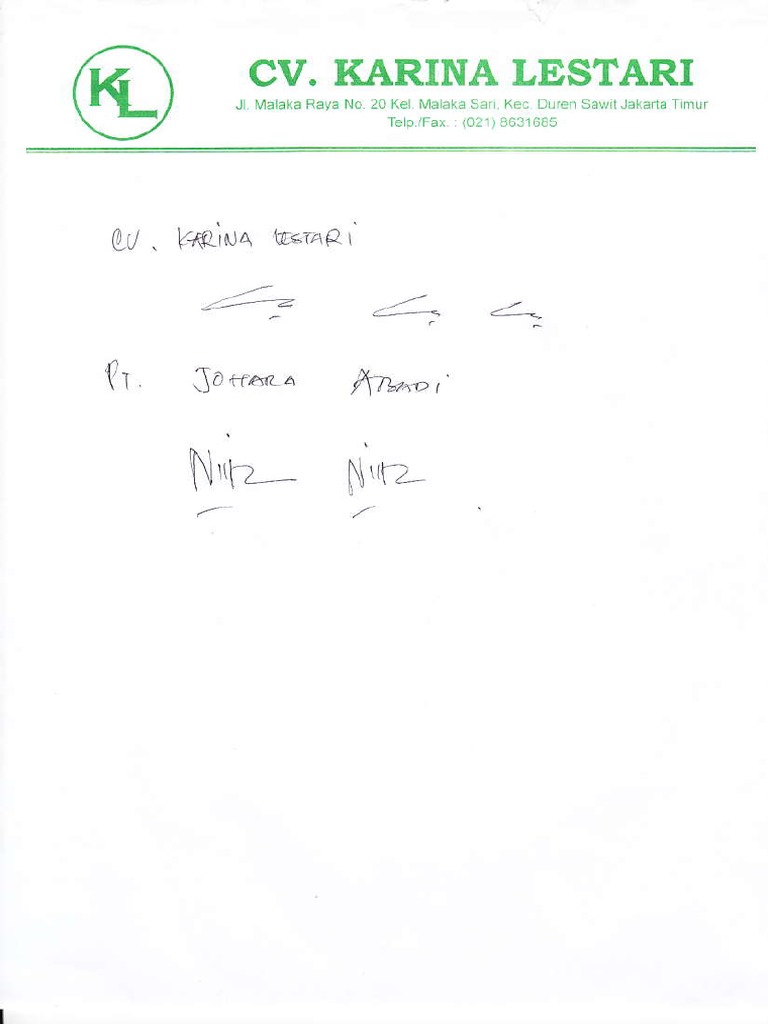 Contoh TTD Direktur | PDF