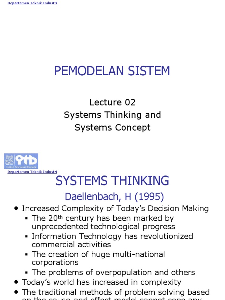 Systems Thinking | PDF | System | Control Theory