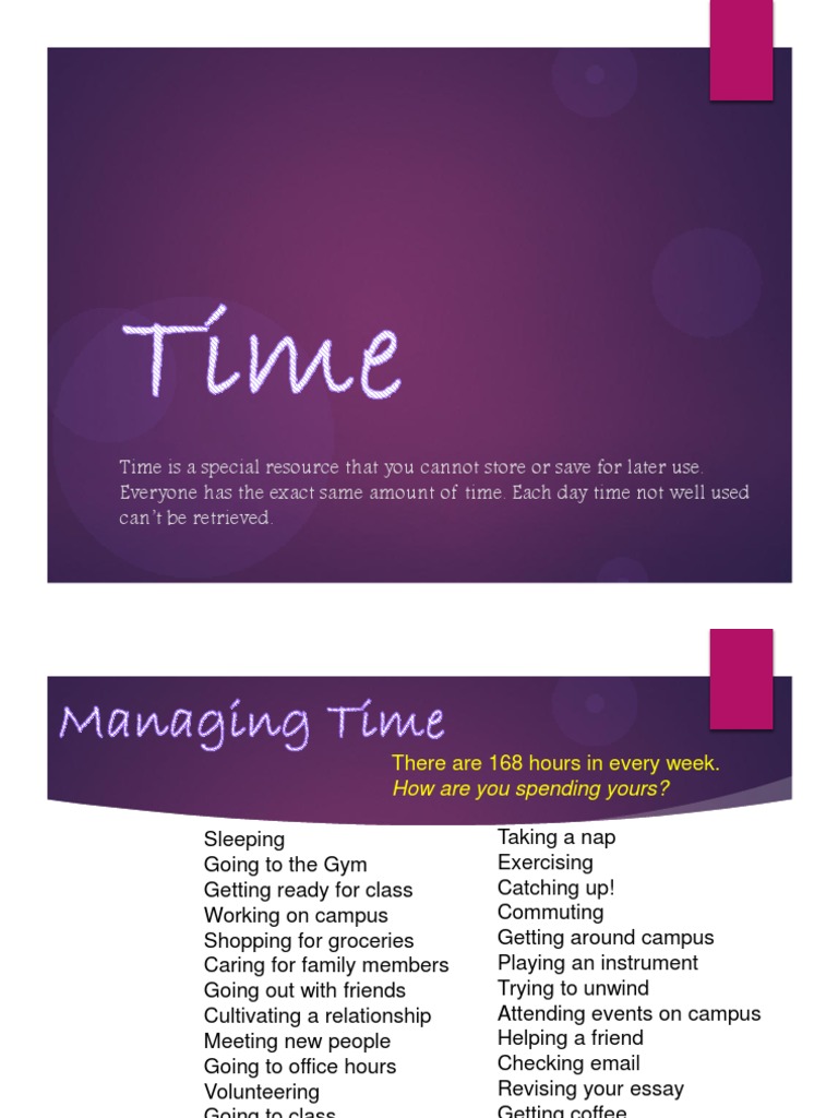 Time Management | PDF | Time Management | Professional Skills