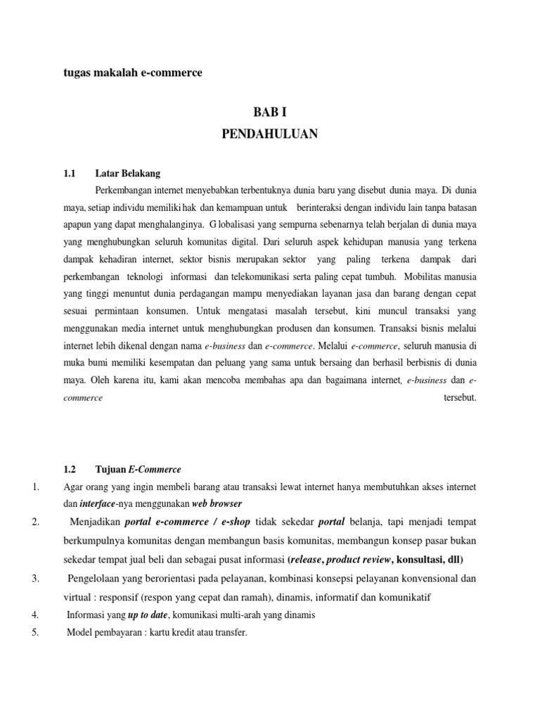 Makalah e Commerce | PDF