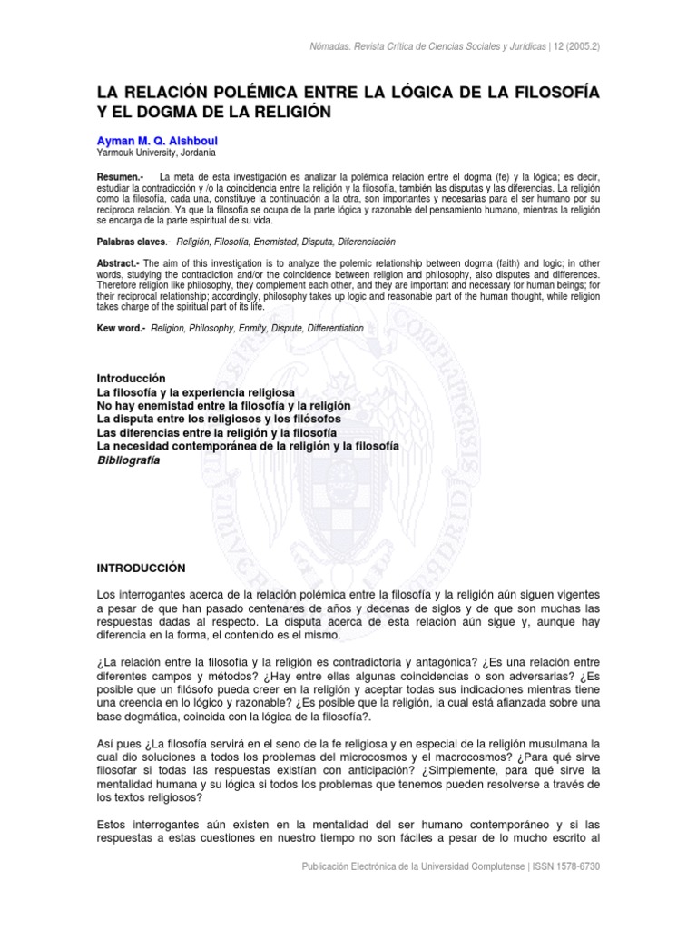La Relacion Entre Filosofia y Religion. | PDF | Ateísmo | Verdad La Relacion Entre Filosofia y Religion. | PDF | Ateísmo | Verdad