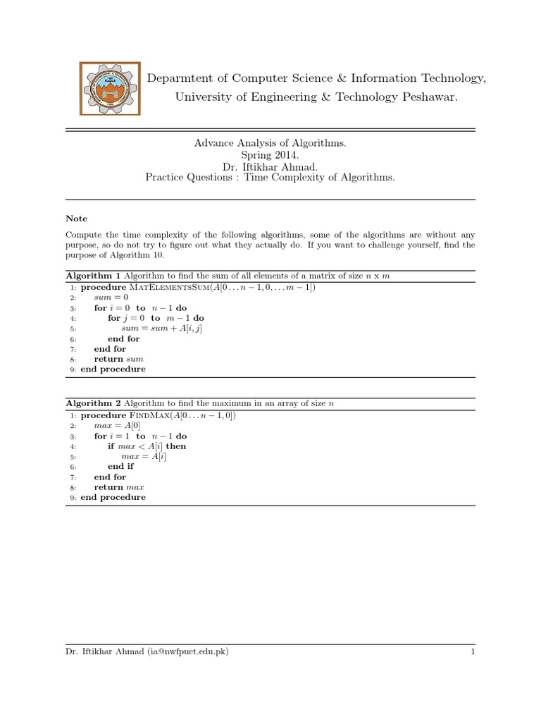 Time Complexity | PDF | Time Complexity | Computer Programming Time Complexity | PDF | Time Complexity | Computer Programming