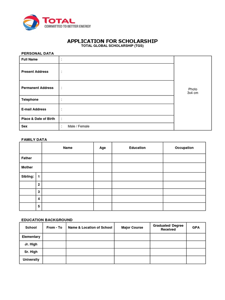TGS 2015 Application Motivation Form | PDF