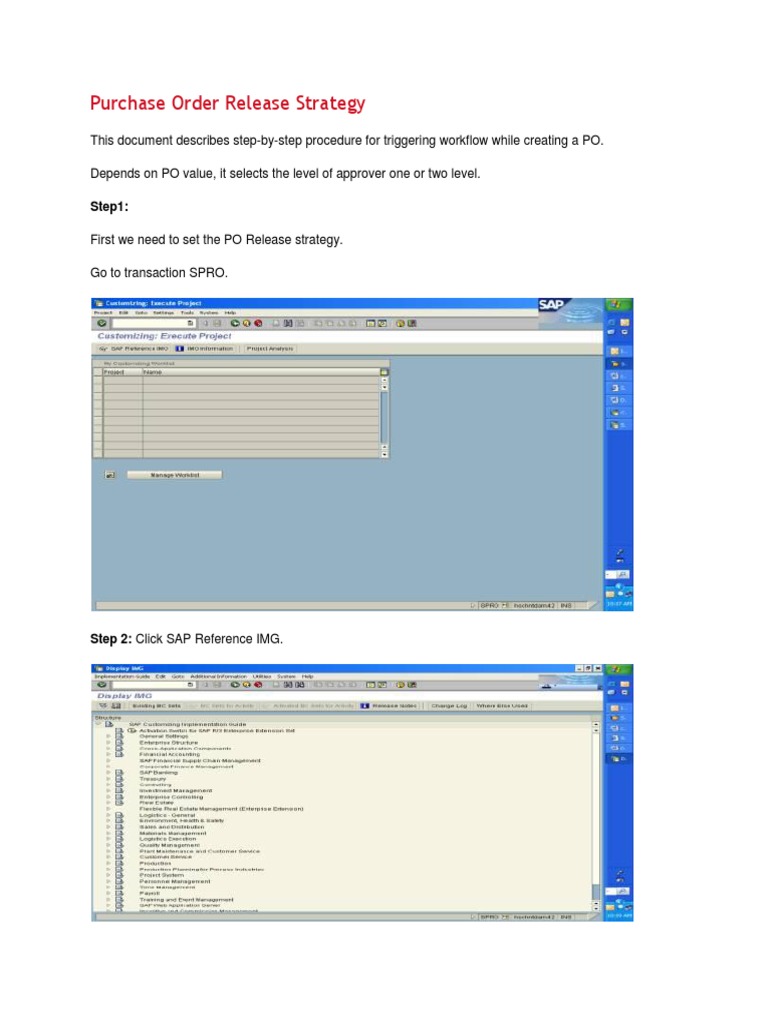 PO Release Strategy Workflow Guide | PDF | Computers