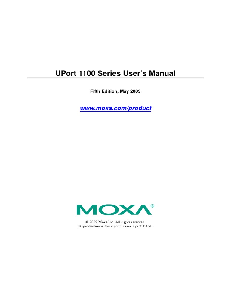 UPort 1100 Series Users Manual v5 | PDF | Installation (Computer ...