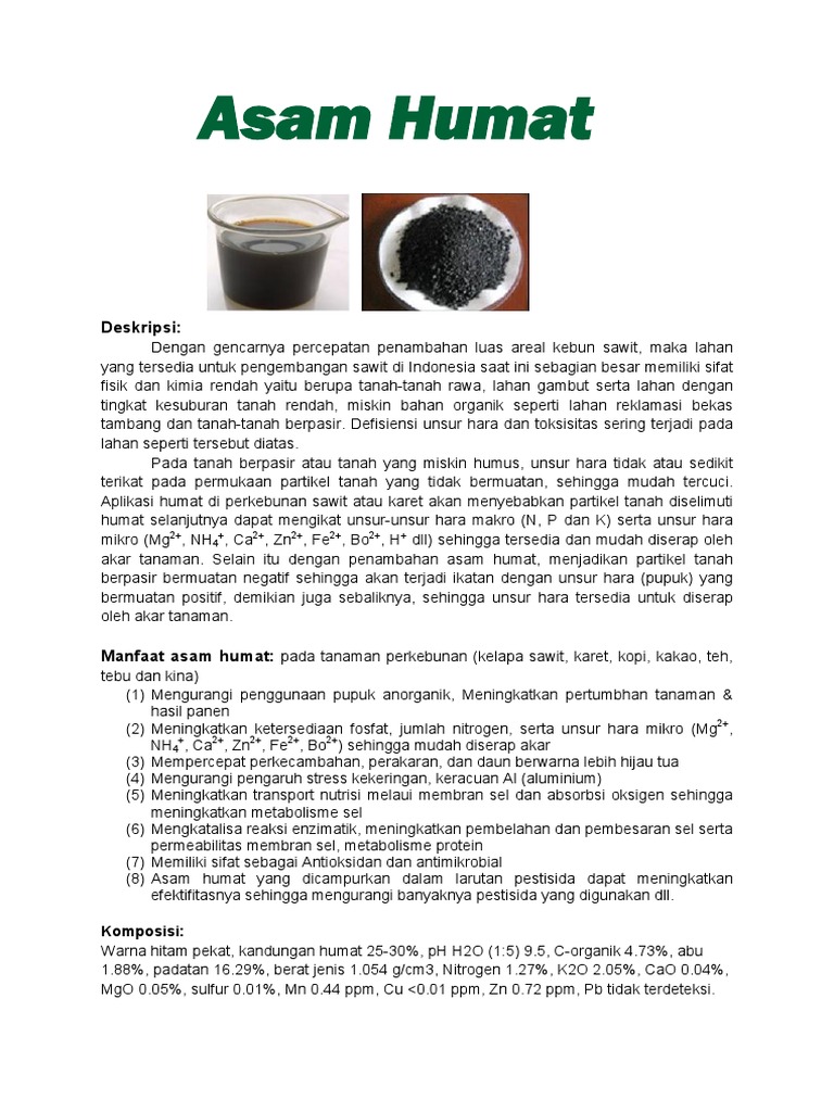 Asam Humat | PDF