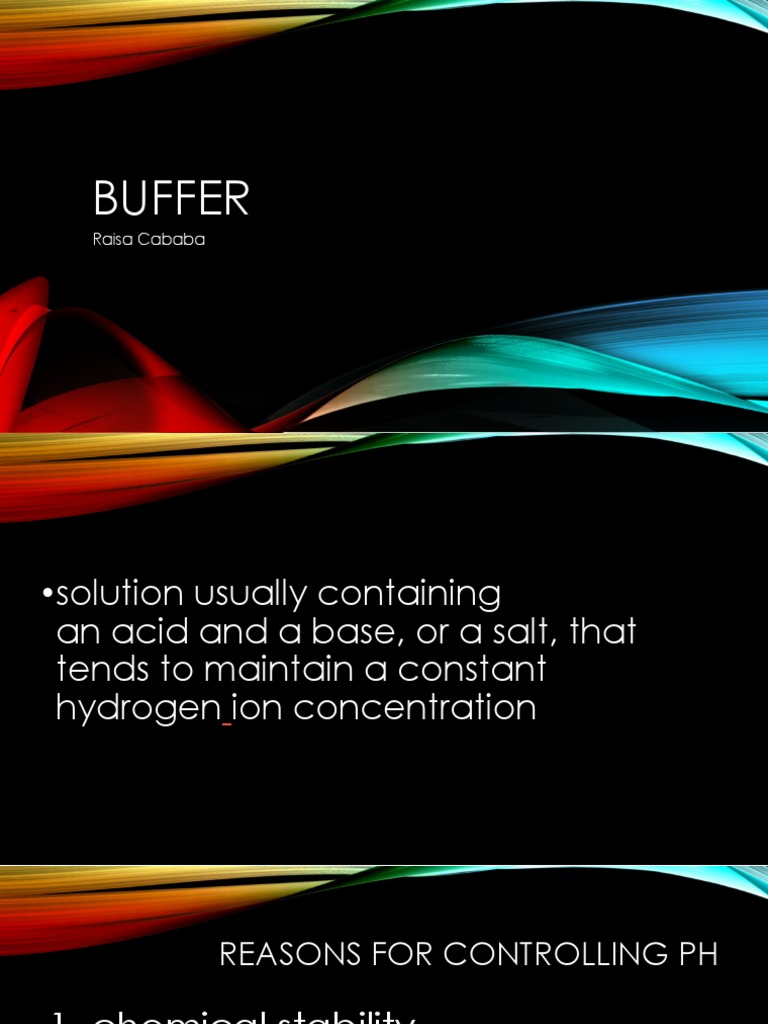 Buffers | PDF | Buffer Solution | Solubility