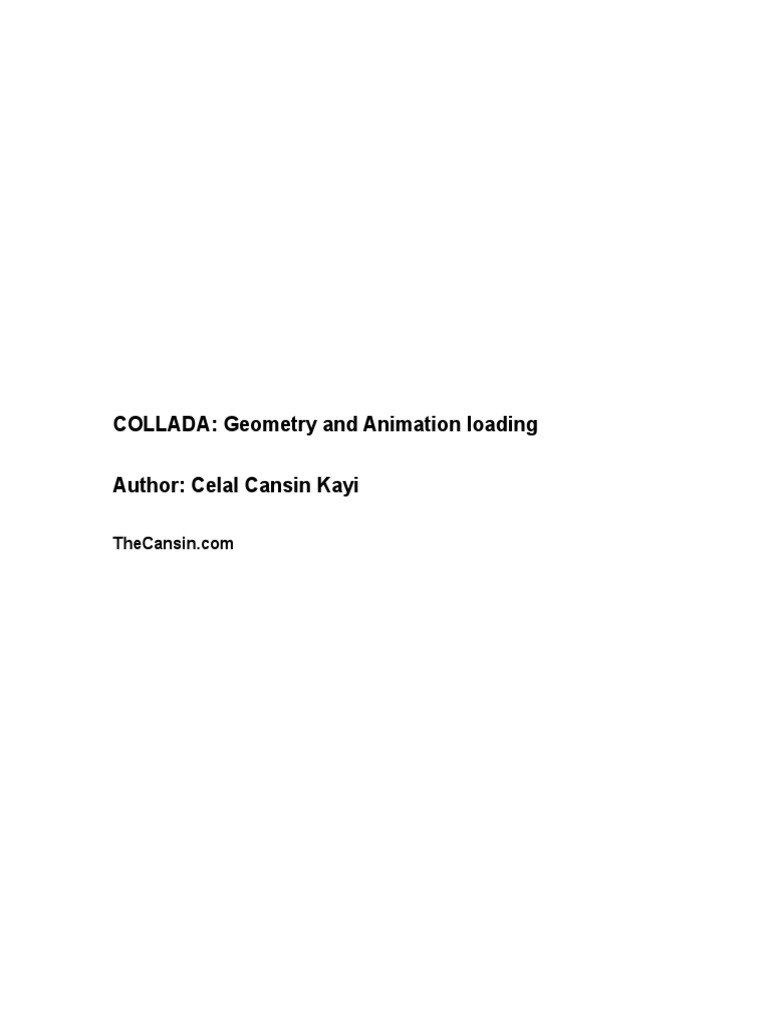 COLLADA: Geometry and Animation Loading | PDF | Xml Schema | Xml