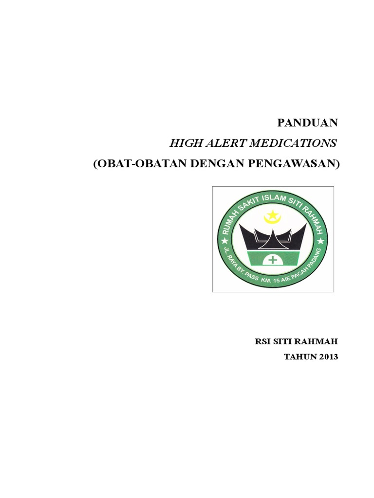 Panduan High Alert Medication | PDF