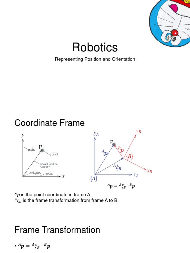 Robotics: Representing Position and Orientation | PDF | Functions And Mappings | Mathematical ...