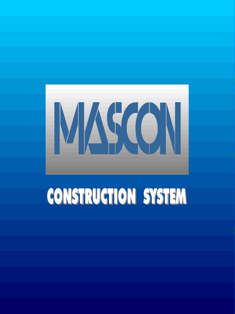 Mascon Construction System - Slide Presentation | PDF | Concrete ...
