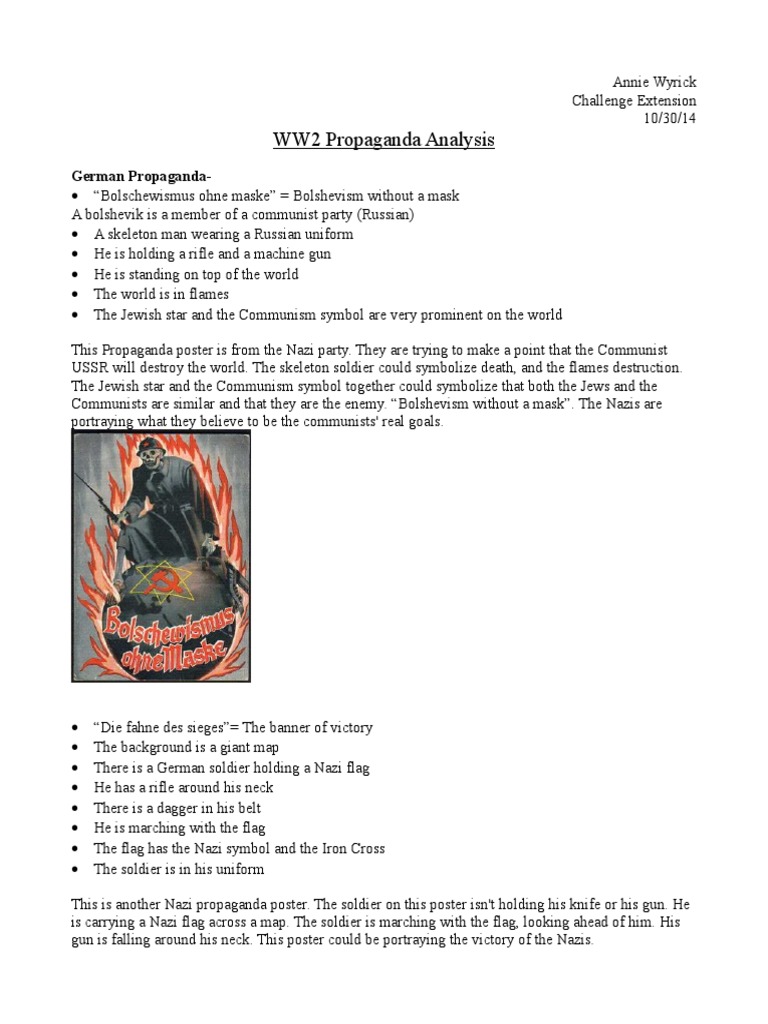 Propaganda Analysis Challenge Extension | PDF | Nazi Germany | Communism