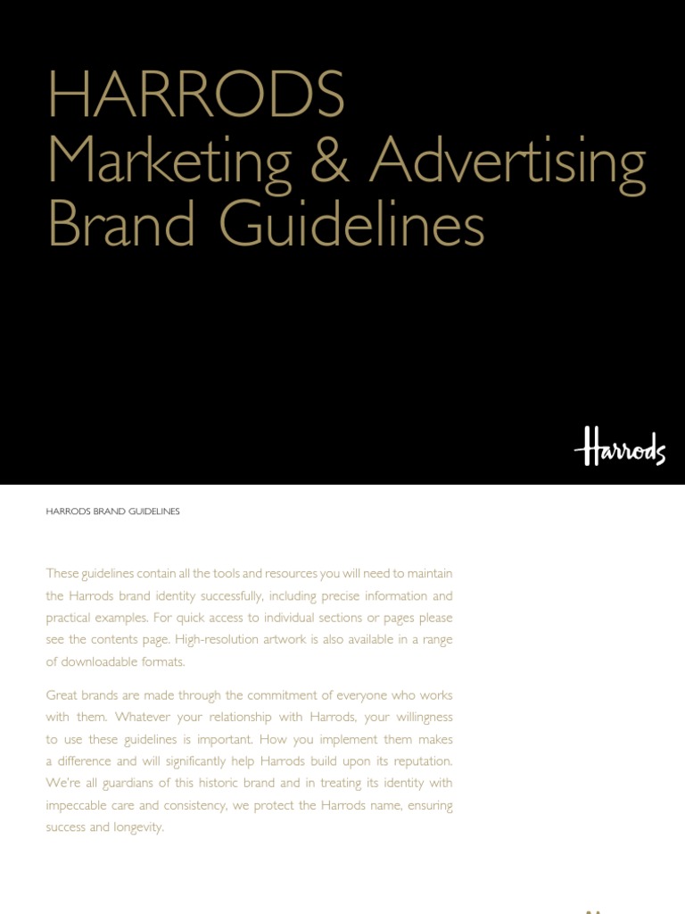 Harrods Brand Identity Guidelines | PDF | Logos | Letter Case
