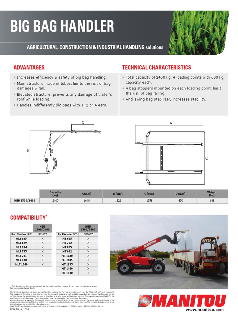 Manitou Big Bag Handler (EN) | PDF
