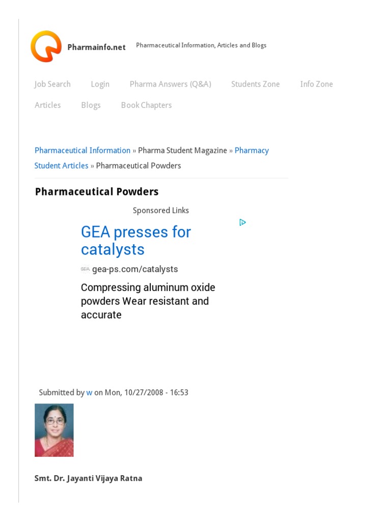 Pharmaceutical Powders | PDF | Tablet (Pharmacy) | Medical Prescription