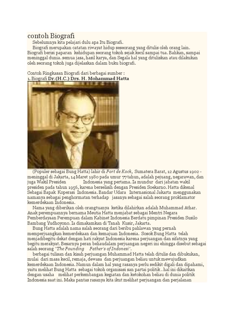 Contoh Biografi | PDF | Ilmu Sosial